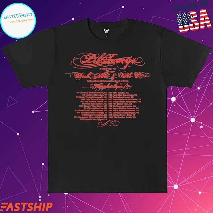 Official Lil Tracy 30 Days Of Night Tour T-Shirts, hoodie, tank top ...